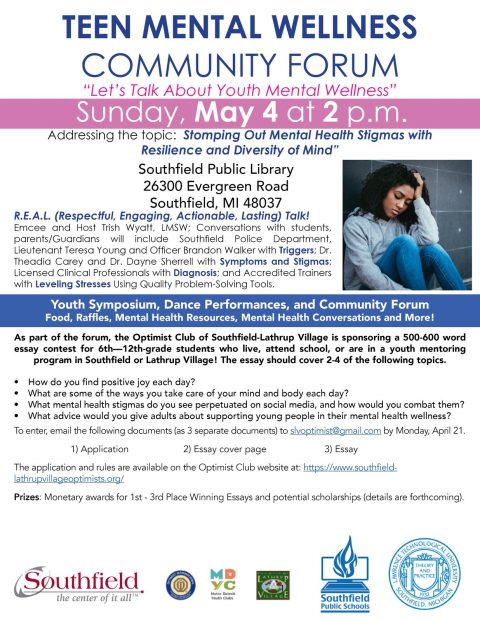 Southfield-Lathrup Village's Teen Mental Wellness Community Forum: Let ...